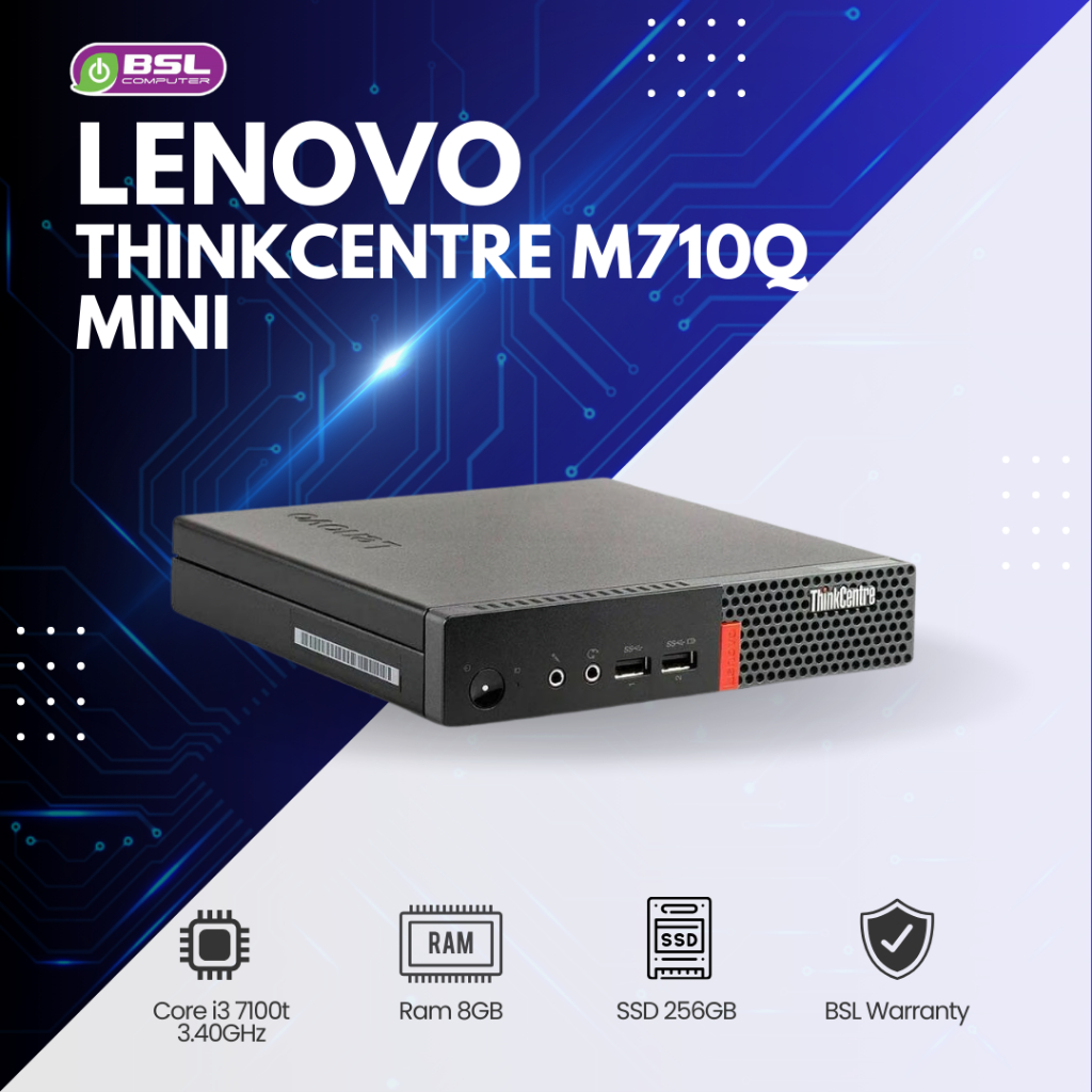 คอมจิ๋ว Lenovo ThinkCentre M710q MINI คอมมือสอง i3 GEN 7 ตัวเล็ก ติดรถได้ ประหยัดพื้นที่ ตั้งได้ ...