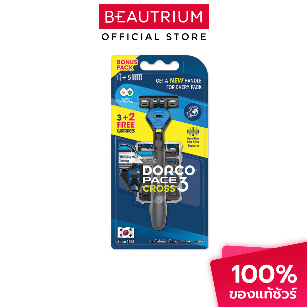 DORCO System Razor Cross 3blades with 3cartridges มีดโกน 1pcs | Shopee ...