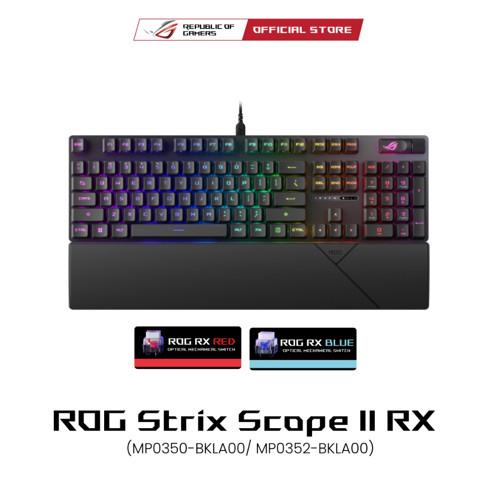 ASUS ROG Strix Scope II RX Optical Switch, Keyboard TH, RGB Aura Sync ...