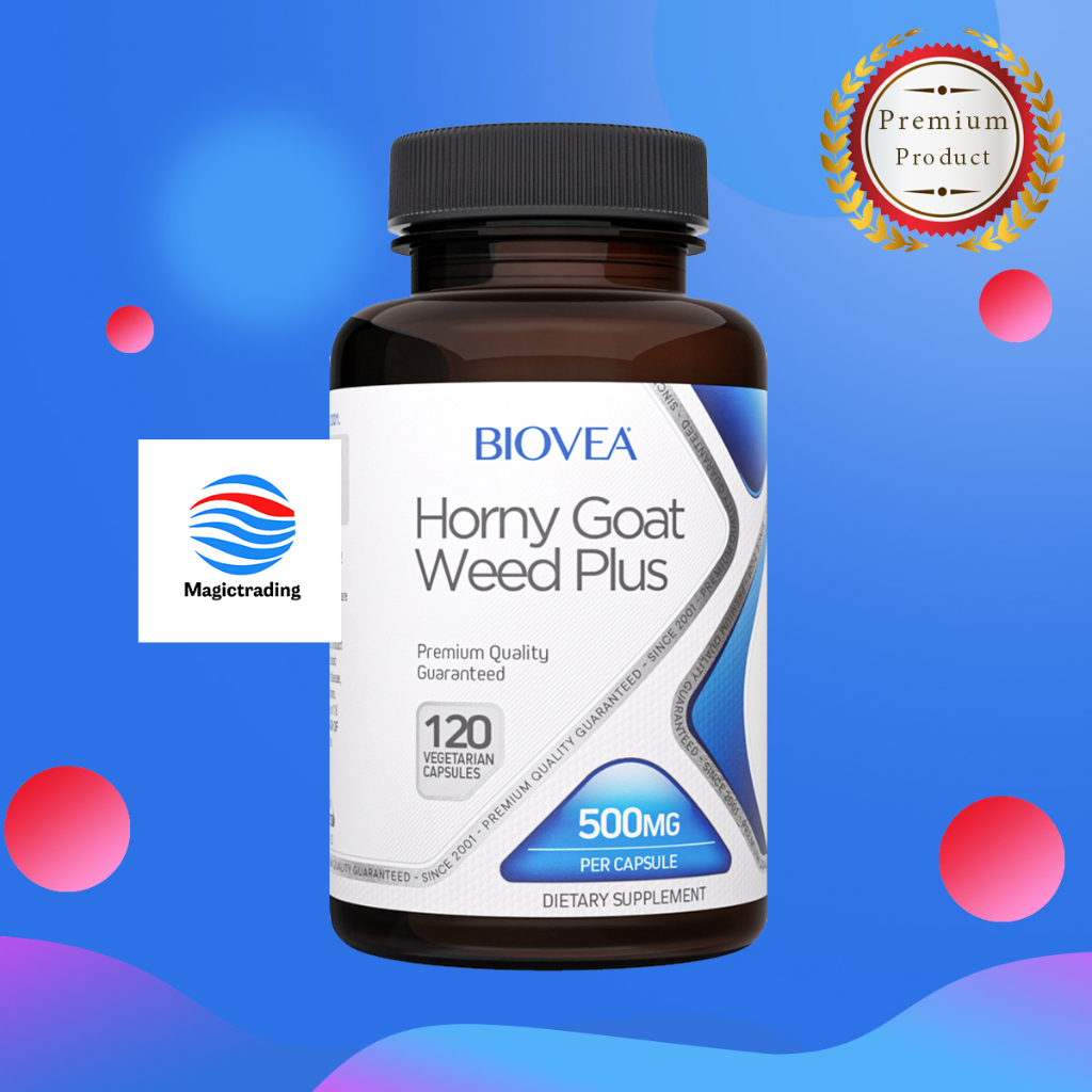 BIOVEA HORNY GOAT WEED PLUS (with MACA) / 120 Vegetarian Capsules ...