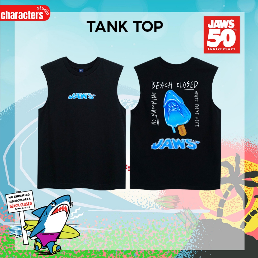Universal Studios Jaws // Adult Tank Tops // - เสื้อกล้าม ผู้ใหญ่ ยูนิ ...