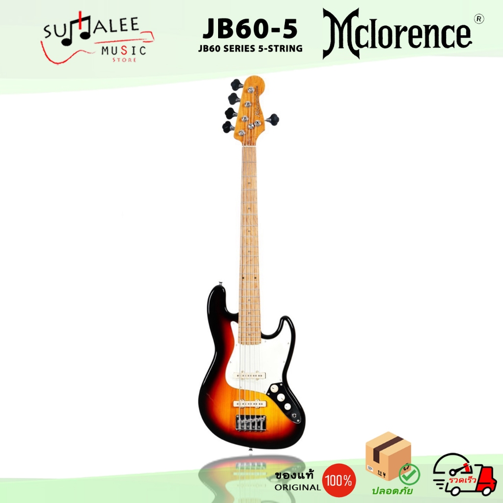 เบสไฟฟ้า 5 สาย McLorence JB60-5 (2025) Jazz Bass 5 สาย | Roasted Maple ...