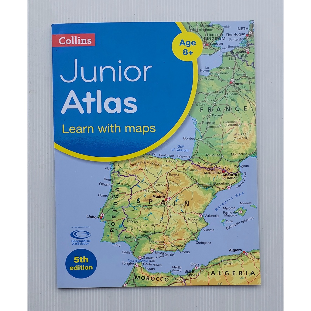หนังสือ แผนที่ทั่วโลก ภาษาอังกฤษ Collins Junior Atlas Learn with maps ...