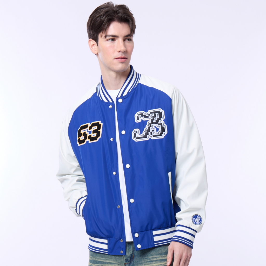 BODY GLOVE BASIC Varsity Jacket 2025 แจ็กเก็ต สีน้ำเงิน | Shopee Thailand
