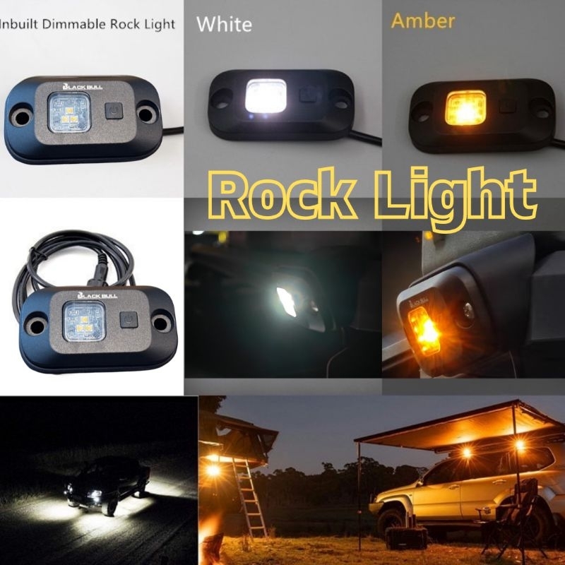 ROCK LIGHT LED BLACKBULL 9-12Vของแท้พร้อมจัดส่ง TRI COLLOR ปรับได้3แสง ...