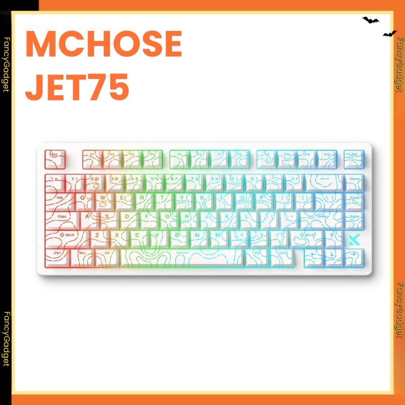 MCHOSE Jet75 คีย์บอร์ดเชิงกลแบบมีสายแกนแม่เหล็กสําหรับเล่นเกม, อัตราคืน 8K, RT0.01mm, รองรับ ...