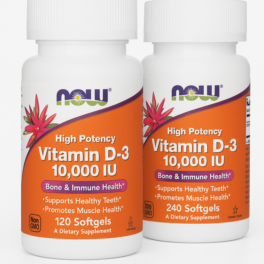 Vitamin D3 High Potency 10,000 IU 120 / 240 Softgels NOW Foods วิตามินดี | Shopee Thailand