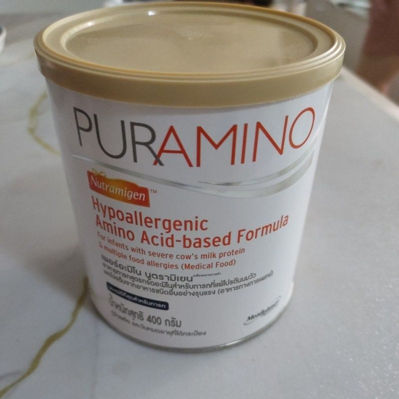 นมผง เพียวอะมิโน puramino hypoallergenic formula 400กรัม หมออายุ1/9 ...