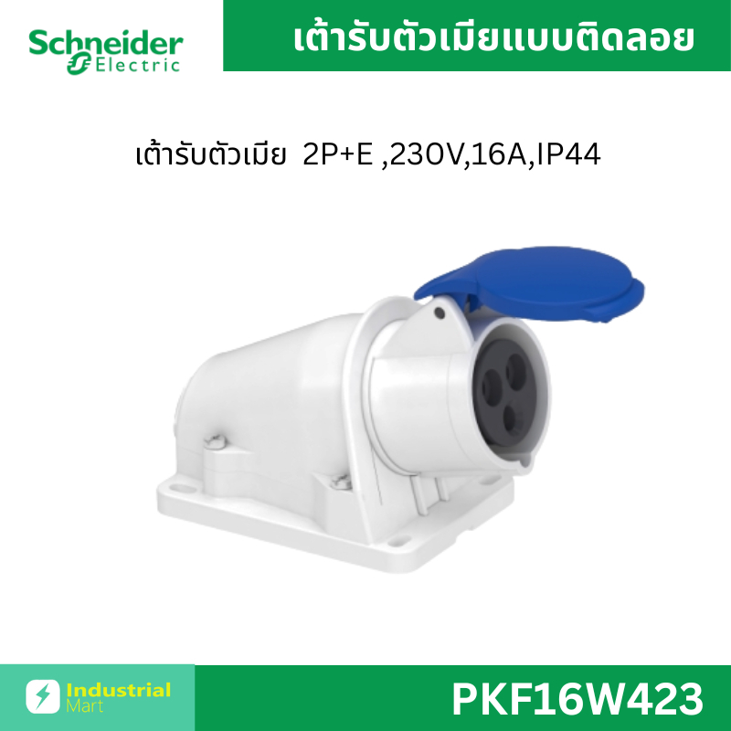 Schneider Electric PKF16W423 พาวเวอร์ปลั๊ก ปลั๊กตัวเมียแบบติดลอย 2P+E ...