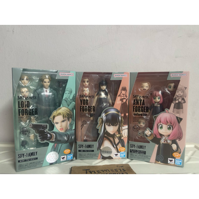 Bandai SHF Spy X Family Anya Forger Yor Forger Loid Forger Anime Action ...
