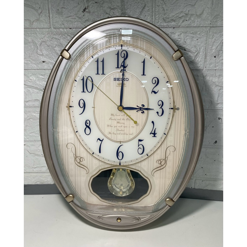 [นาฬิกามือสองญี่ปุ่น]#W37 นาฬิกาแขวน SEIKO AM222S จอกระจก บอดี้พลาสติก ...