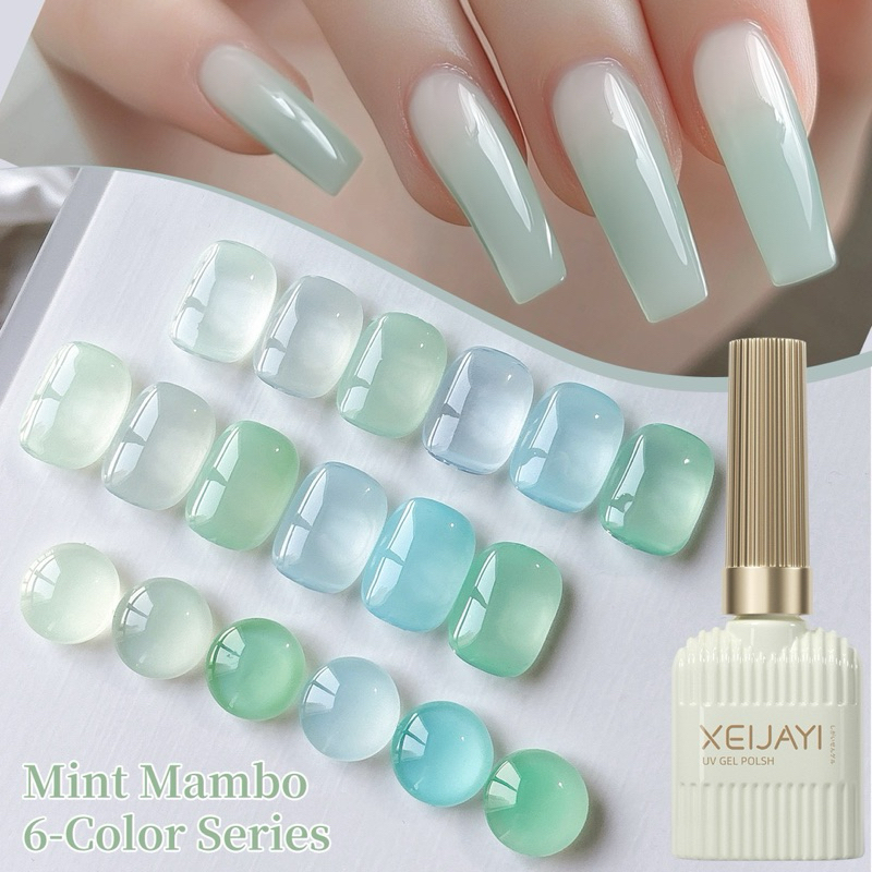 XEIJAYI สีทาเล็บเจล Mint Mambo 6-Color Series ขนาด 15ml สินค้าพร้อมส่ง ...