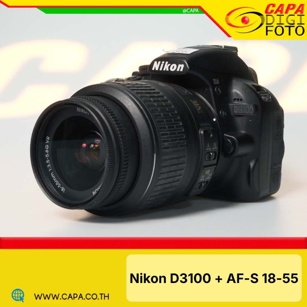 [USED] Nikon D3100 + AF-S 18-55 F3.5-5.6G VR Shutter 2xxx | Shopee Thailand