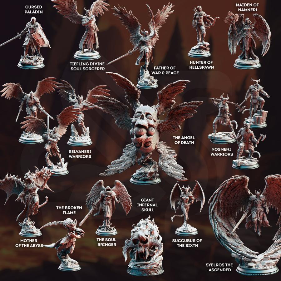 Devils & Divine - โมเดลสำหรับ DnD miniature,[Made to order ส่งพัสดุ ...