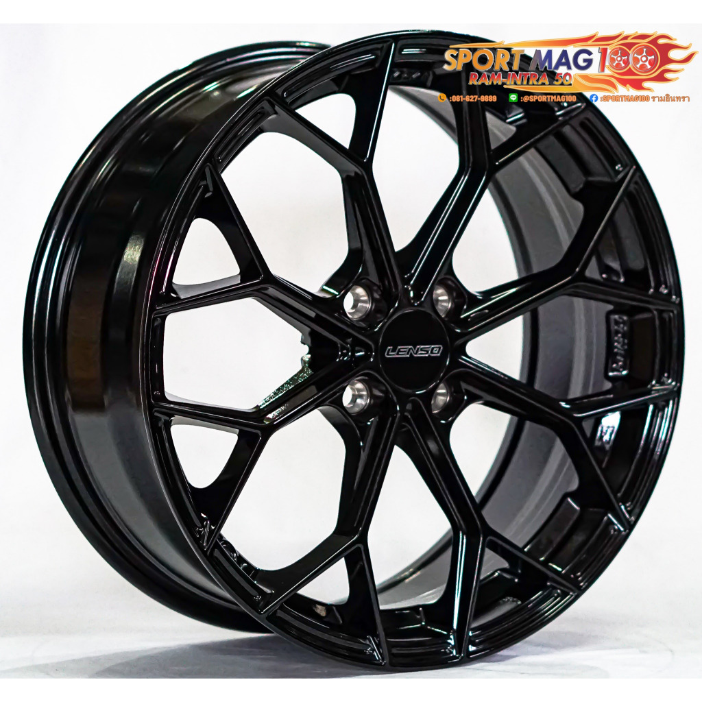 ล้อแม็ก Lenso J1B ขอบ17นิ้ว 4รู100 ET35 ดำแวว(ราคา4วง) | Shopee Thailand