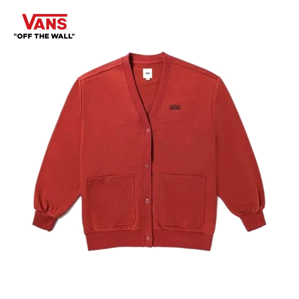 VANS FLEECE CARDIGAN - BURNT HENNA เสื้อแขนยาว เสื้อกันหนาวแวนส์ ...