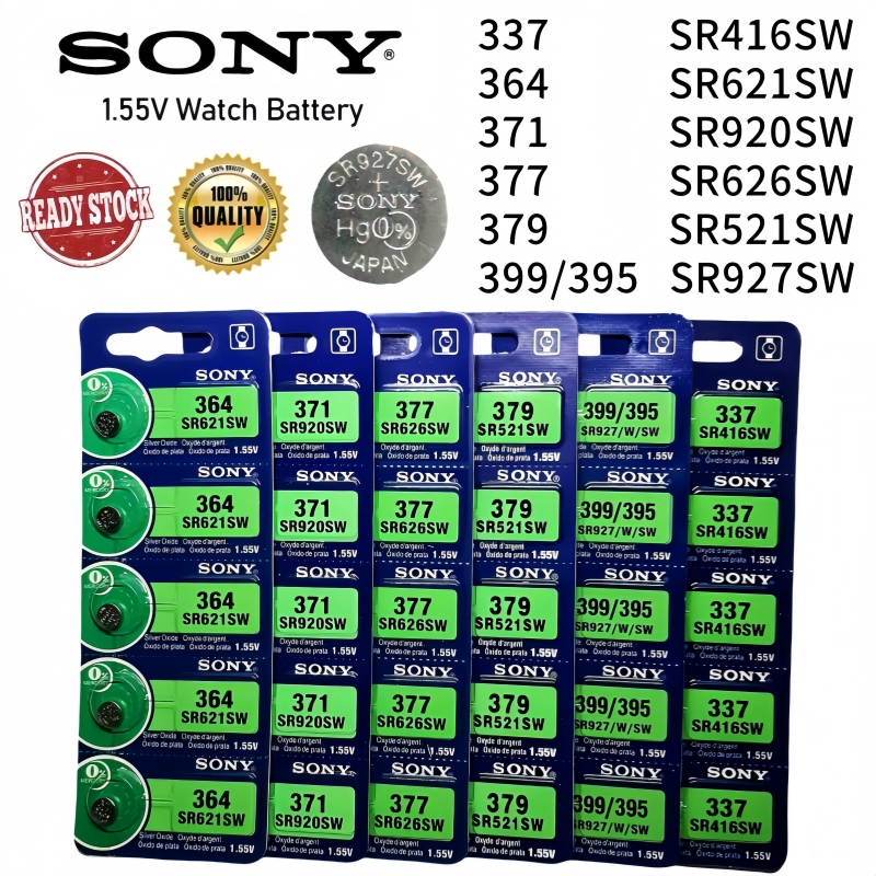 Sony แบตเตอรี่นาฬิกาข้อมือ 337 SR416SW • 364 SR621SW • 371 SR920SW ...
