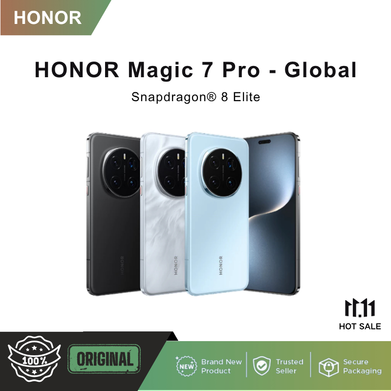 Gloabl version | Honor Magic 7 Pro 5G + eSIM - Snapdragon® 8 Elite Smartphone | Shopee Thailand