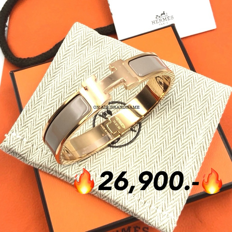New hermes clic H ไซส์ gm สี marron glace อะไหล่ rose gold | Shopee Thailand