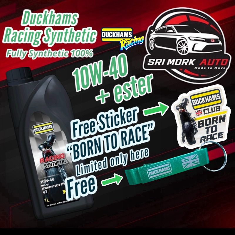 ⚡️ใหม่ล่าสุด⚡️ น้ำมันเครื่องมอเตอร์ไซค์ 4T สังเคราะห์แท้ 100% Duckhams ...