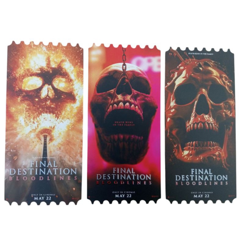 ตั๋ววิบวับ ตั๋วสะสม Final Destination Bloodlines Collectible Ticket ไฟ ...