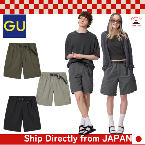 GU Nylon Cargo Half Pants Unisex [ส่งตรงจากประเทศญี่ปุ่น ของแท้ 100%] | Shopee Thailand