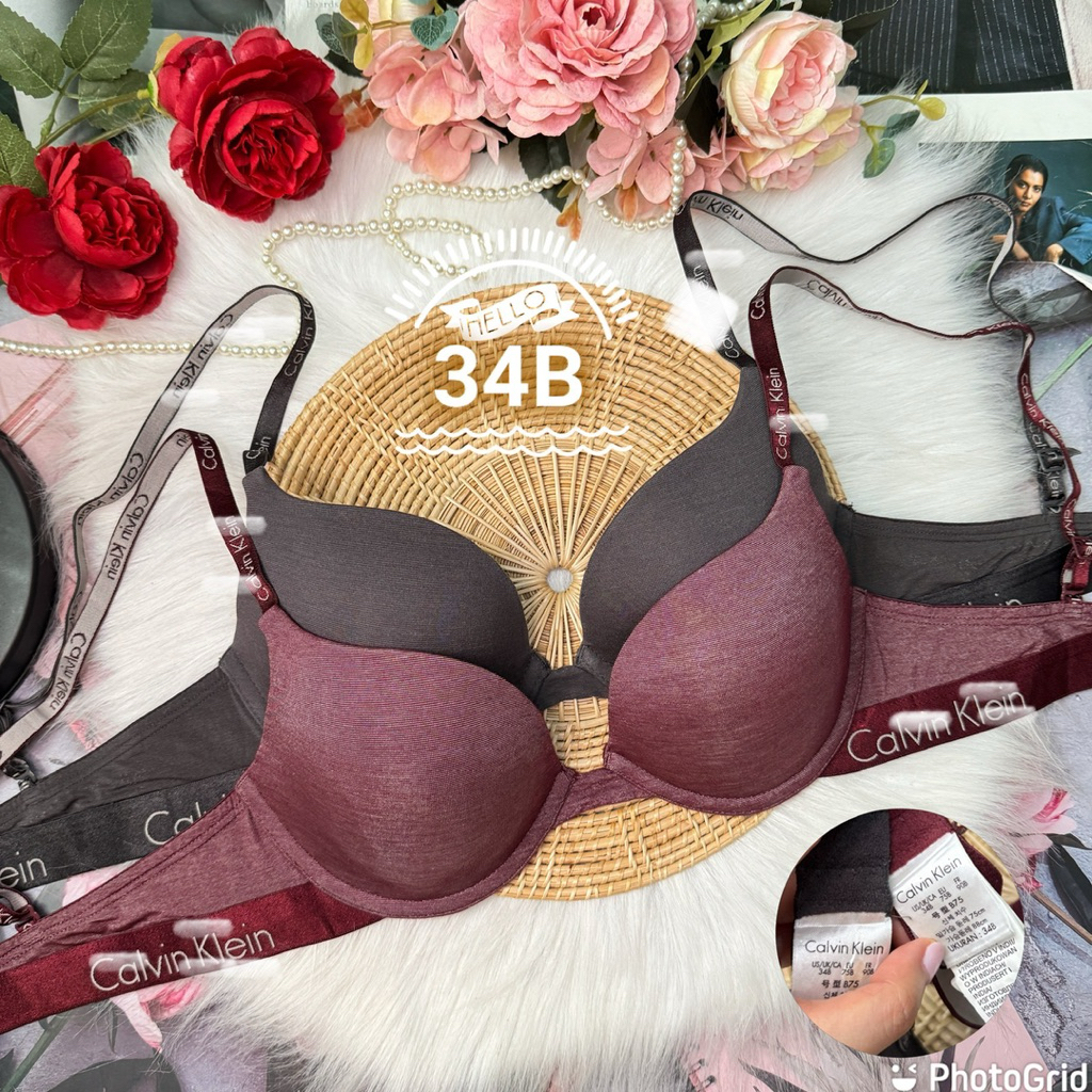 ชุดชั้นใน ใหม่มาก 34B ฟองบาง กริ้บ สะอาด เทามีตำหนิ | Shopee Thailand