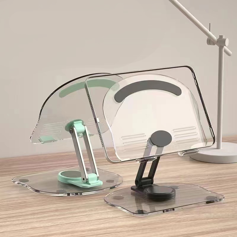 ใหม่🚛ที่วางมือถือ แทปเล็ต พับได้โปร่งใส แข็งแรง แนวตั้ง/แนวนอน พร้อมซิลิโคนป้องกันอย่างดี รุ่นKF ...