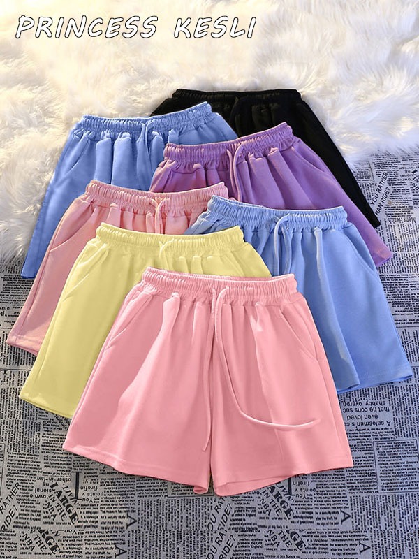 PRINCESS KESLI กางเกงขาสั้นเด็ก แบบกีฬาลำลองบางๆ ลําลอง สไตล์เกาหลี ใส่ ...