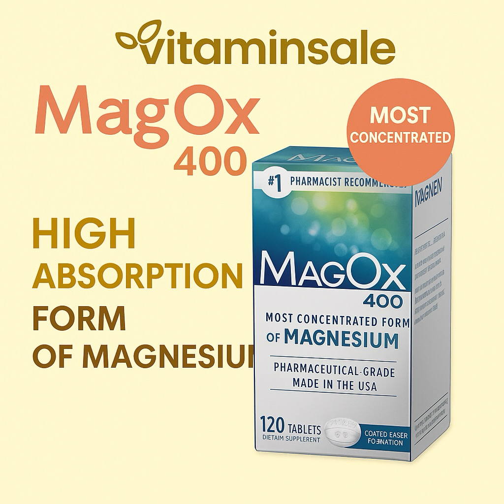 Mag-Ox Magnesium 483mg 120 Tablets แมกนีเซียมออกไซด์ เข้มข้น ดูแลสุขภาพ ...