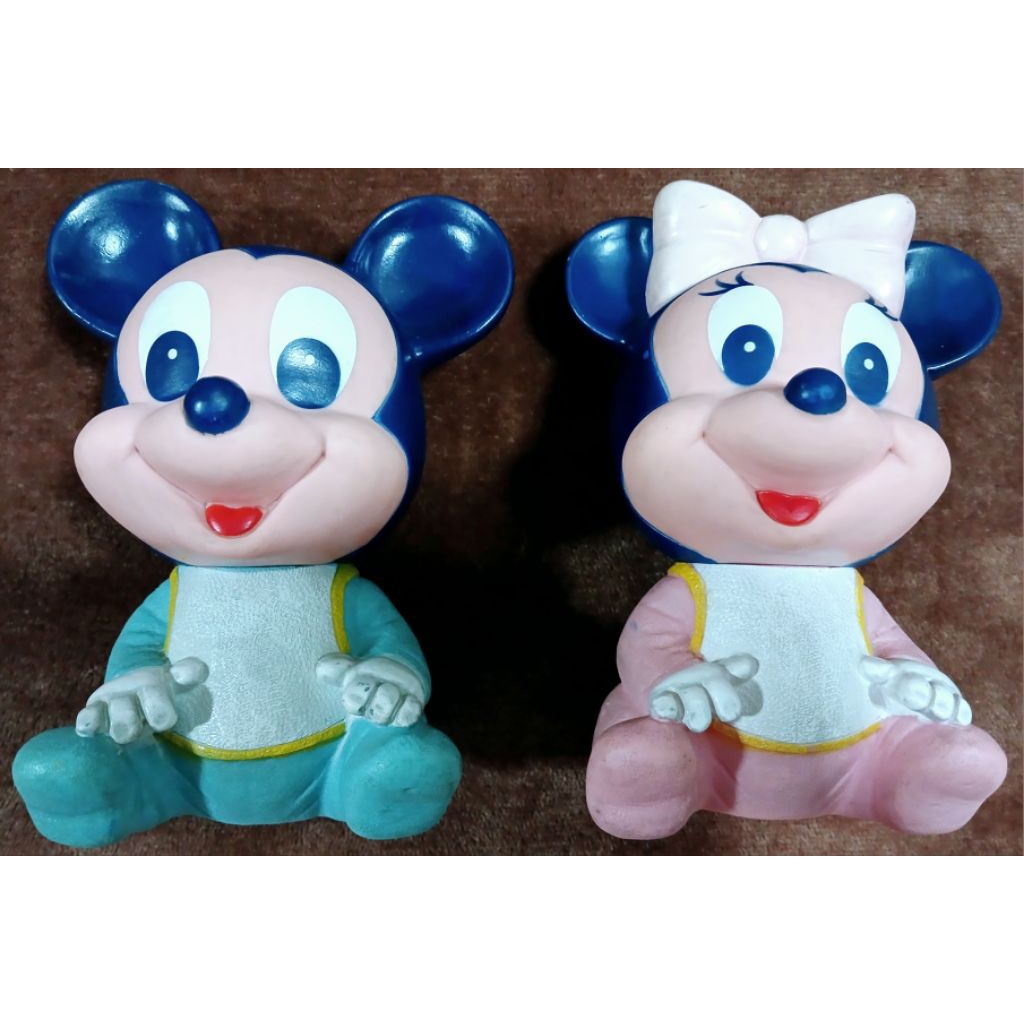 Micky and Minnie Mouse Young Vintage ของแท้ สภาพดี ตัวโมเดลสมบูรณ์ไม่มี ...