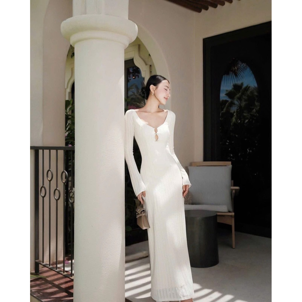 AIKO DRESS -Chouchouชุดเวียดนามพร้อมส่ง ไม่ต้องรอพรีออเดอร์ | Shopee ...