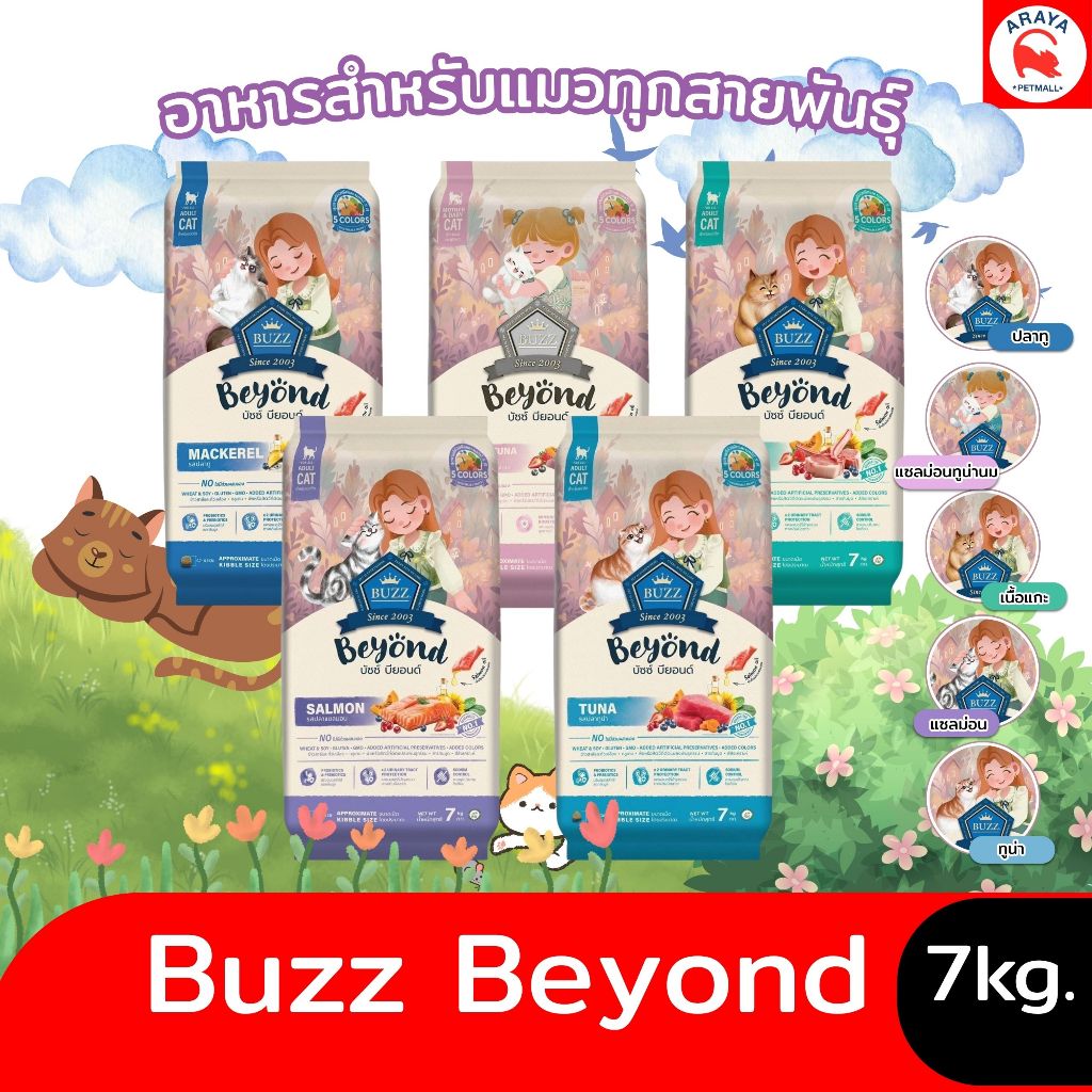 "7kg "อาหารแมว Buzz Beyond - อาหารแมวสำหรับแมวโตทุกสายพันธุ์ | Shopee Thailand