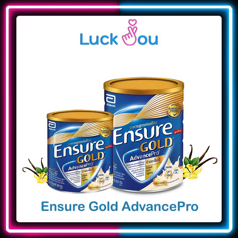 Ensure Gold AdvancePro Vanilla 380 / 800 g. นมผง เอนชัวร์ แอดวานซ์โปร กลิ่นวานิลลา 380กรัม / 800 ...