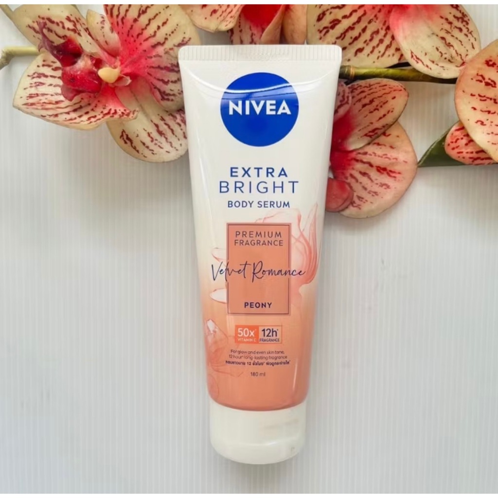 180, 320 ml. ผลิต 03/24 Nivea Extra Bright Velvet Romance Peony ครีมทา ...