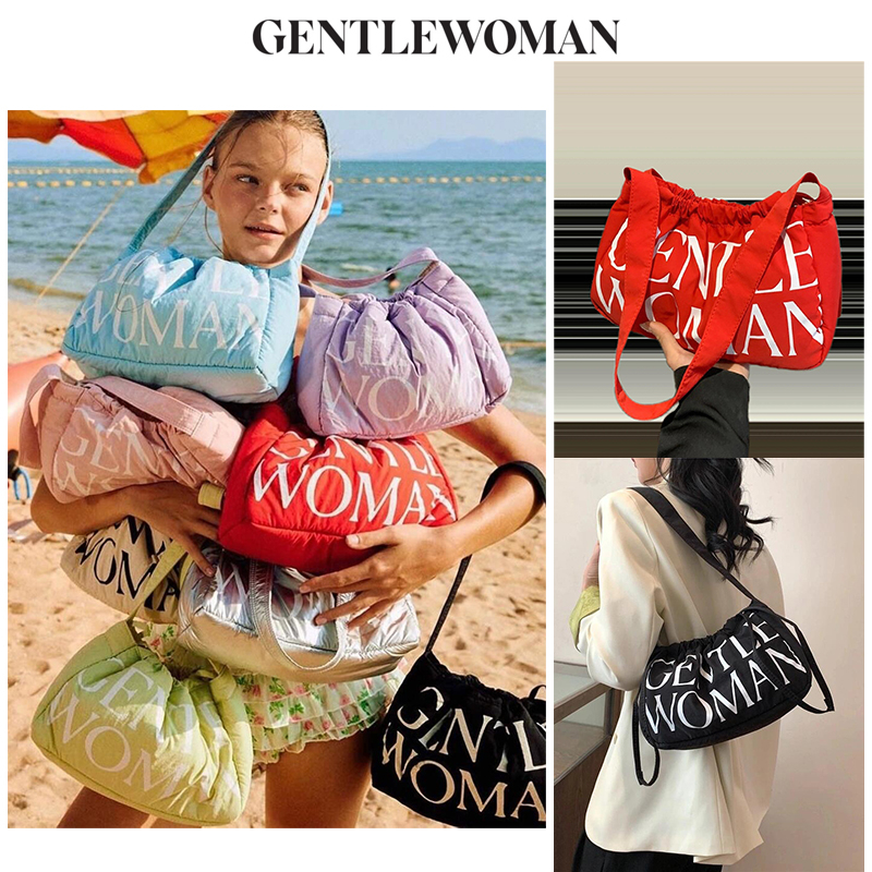 กระเป๋า Gentlewoman แท้ Dumpling Bag drawstring bag Crossbody กระเป๋า ...