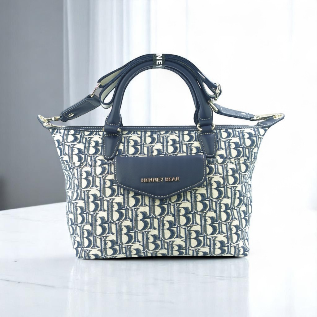 Henneybear-H1246 รุ่น ALIS ลาย HB Blueกระเป๋าสะพายข้าง กระเป๋าถือ ใส่ ...