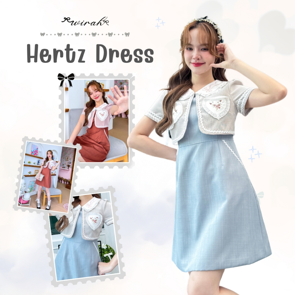 Wirah_Brand 」DW140 Hertz Dress : ชุดเดรสผ้า Poly Viscose กั๊กเป็นผ้าทวิตทอลาย Basket | Shopee ...