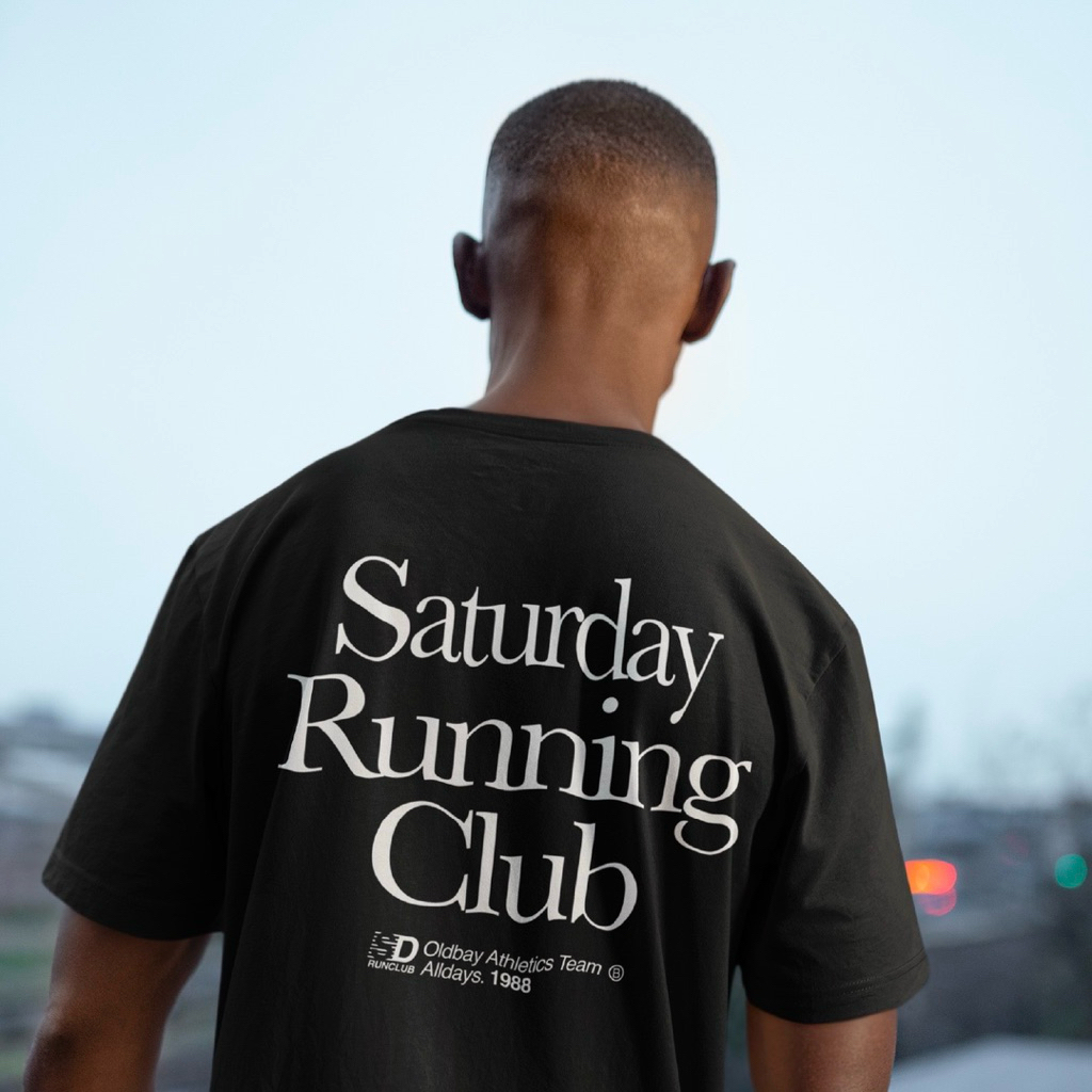 OLDBAY® Oversize Tees “Saturday Running Club ” | Shopee Thailand