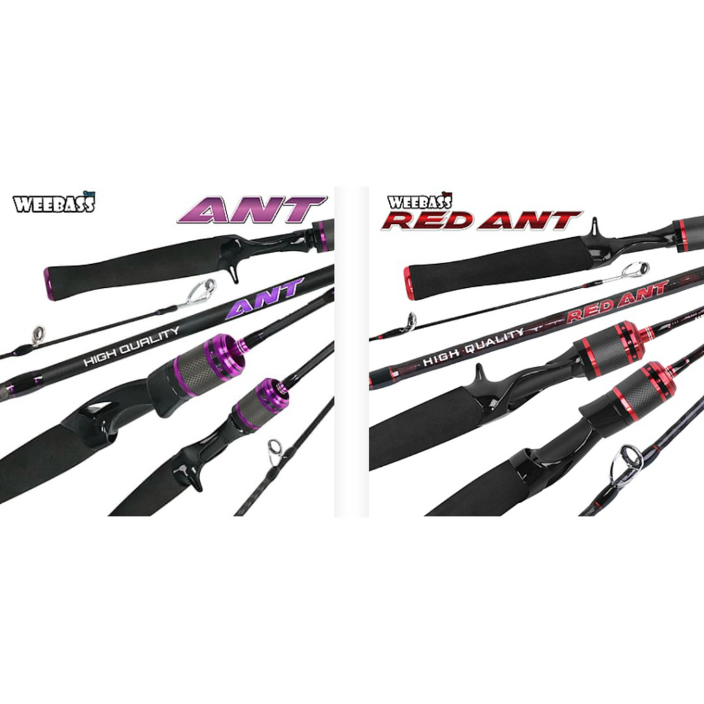 WEEBASS ROD คันเบ็ด - รุ่น ANT (2ท่อน) คันตีเหยื่อปลอม คันUL คันตกปลา มี2สีให้เลือก | Shopee ...