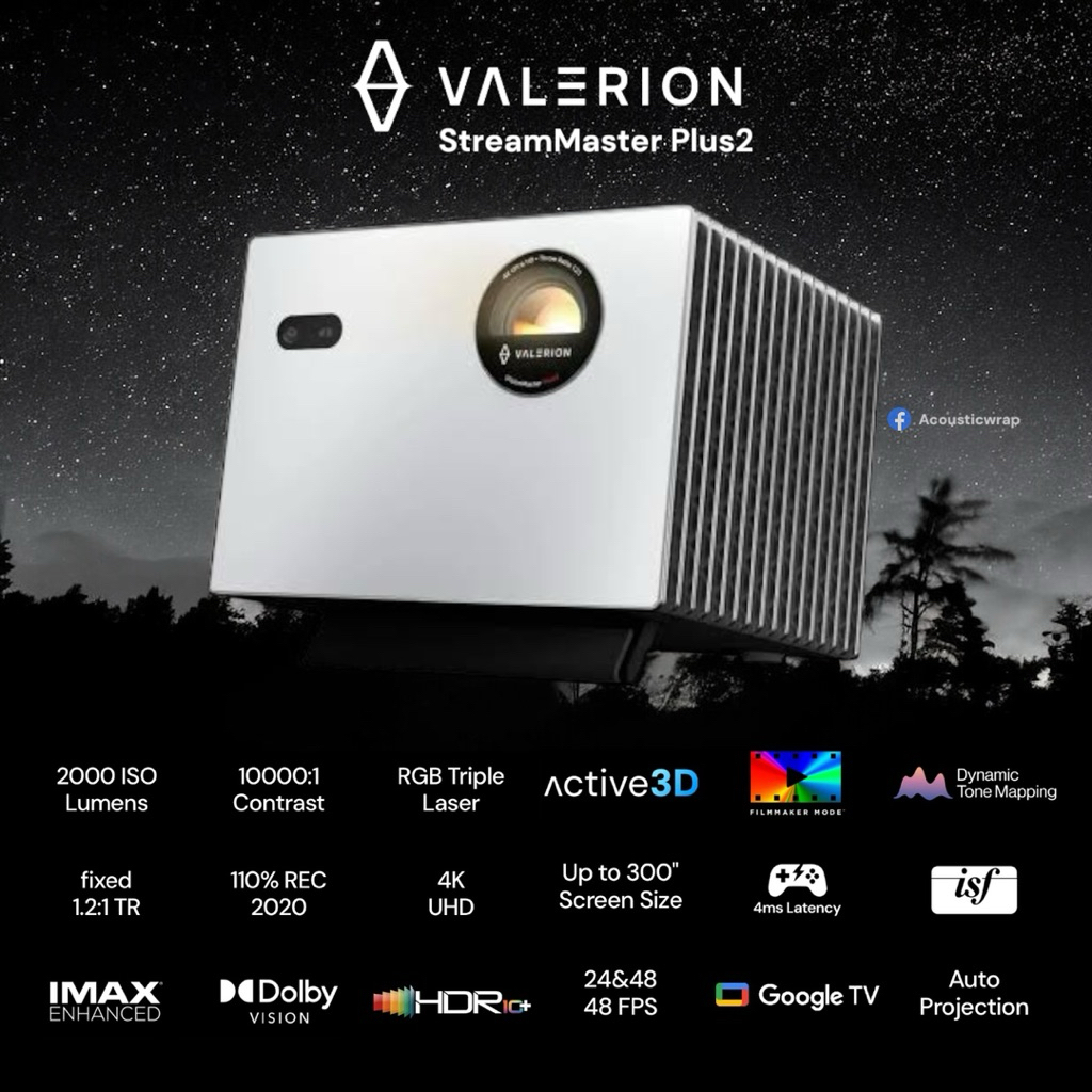 (ศูนย์ไทย) Valerion StreamMaster Plus2 Triple Laser Projector 4K ...
