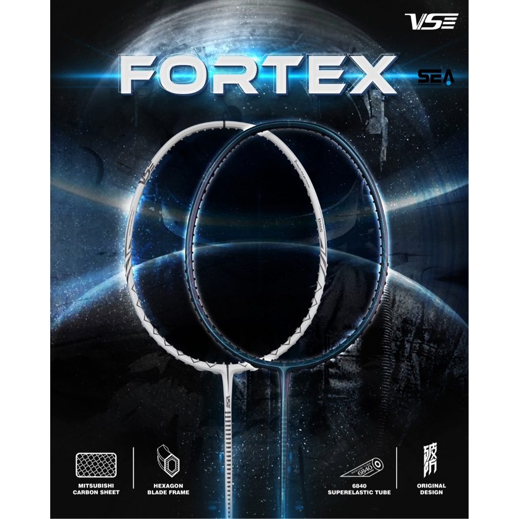 VENSON ไม้แบดมินตัน รุ่น FORTEX (Gray & White) ฟรีเอ็น+กริป+ซอง 4U ...