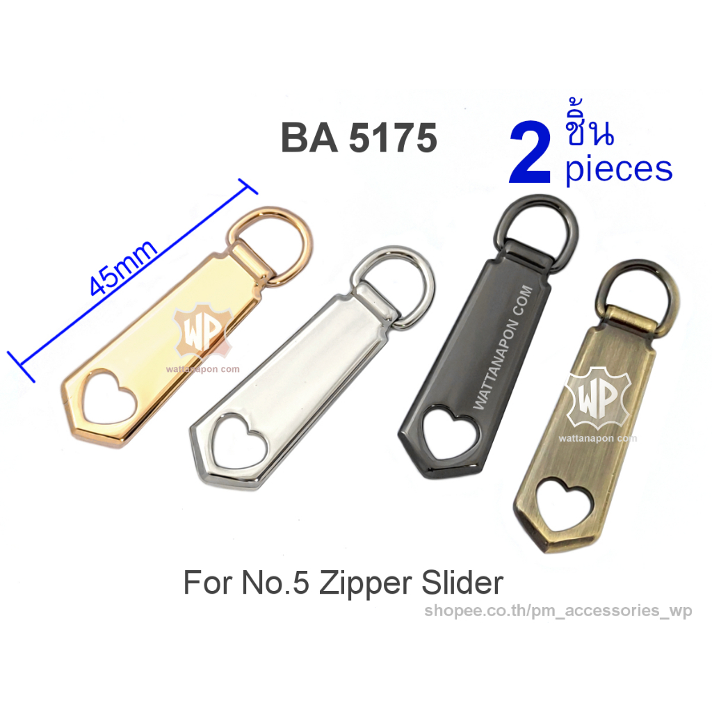 BA 5175 หางซิป (ไม่มีหัว) 2ชิ้น Zip Tail, Zip Puller, 2pcs | Shopee ...