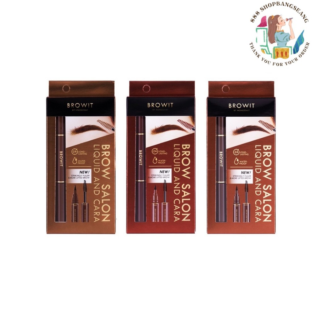 Browit by NongChat Brow Salon Liquid and Cara บราวอิท ที่เขียนคิ้ว กัน ...