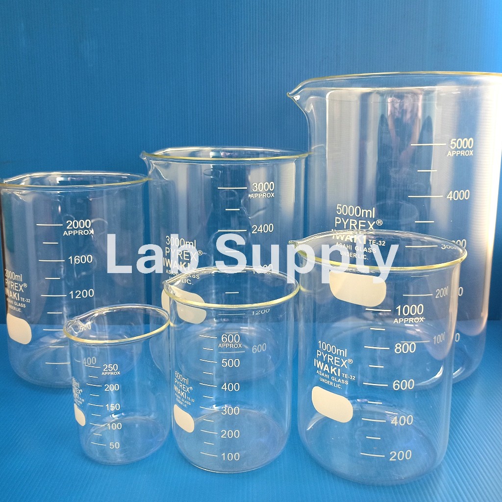 Pyrex Beaker low form (บีกเกอร์แก้ว ยี่ห้อ Pyrex) 2000ml, 3000ml | Shopee Thailand