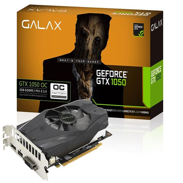 การ์ดจอ GALAX GTX1050 OC 2GB GDDR5 ไม่ต่อไฟเพิ่ม พร้อมใช้งาน (*** อย่าลืมเก็บโค๊ดลด Shopee 10% ...