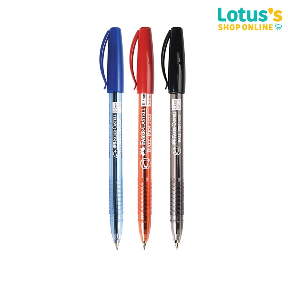 เฟเบอร์คาสเทล ปากกาลูกลื่น รุ่น 1423 คละสี แพ็ค 3 ด้าม FABER BALL PEN 0 ...