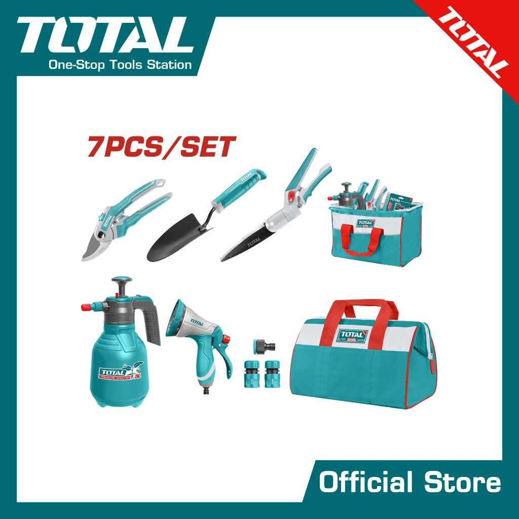 TOTAL ชุดเครื่องมืองานสวน 7 ชิ้นชุด รุ่น TOS23048 (Garden Tools Set ...