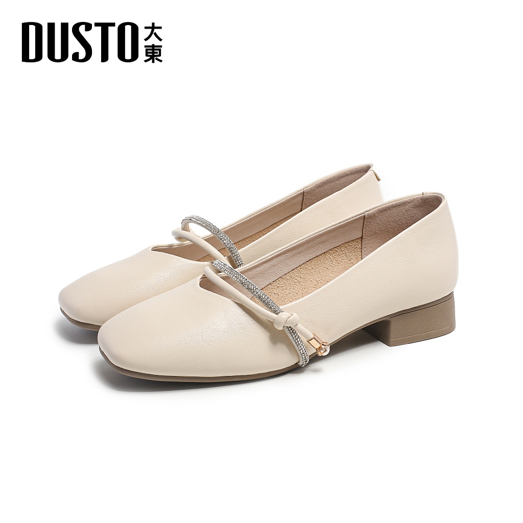 DUSTO รองเท้าแมรี่เจนแบบสวม ฤดูกาล2024 รุ่นใหม่พิเศษเรียบหรู เสริมส้น ...