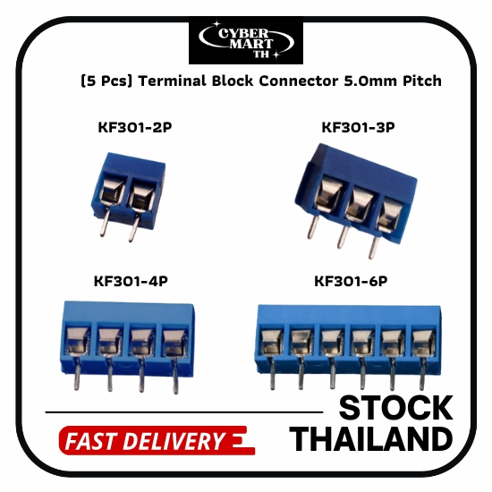 (5 Pcs) KF301-2P, KF301-3P, KF301-4P, KF301-6P Terminal Block Connector ...